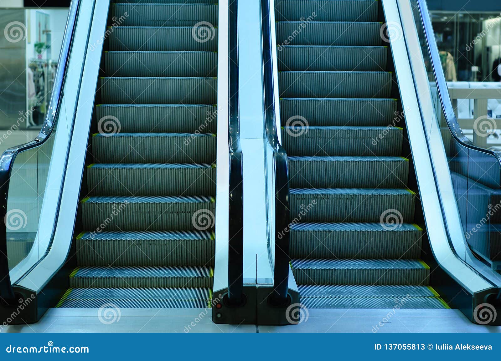 Moving Stairs in Store. Escalator Stock Image - Image of design ...
