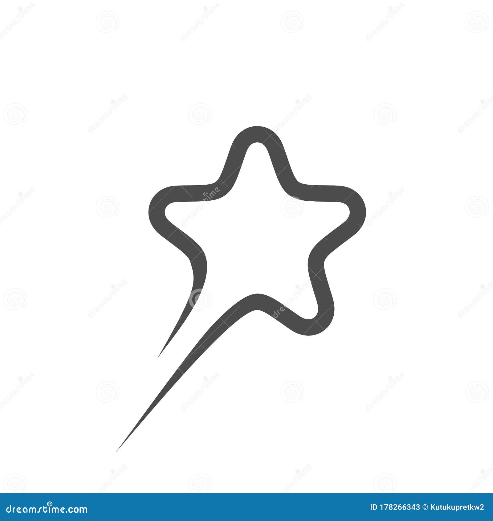 Moving Star Line Logo Template Illustration Design. Vector EPS 10 Stock ...