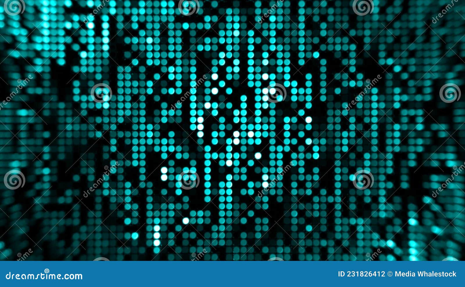 Moving Stream of Colored Dots on Black Background. Motion. Animation of ...