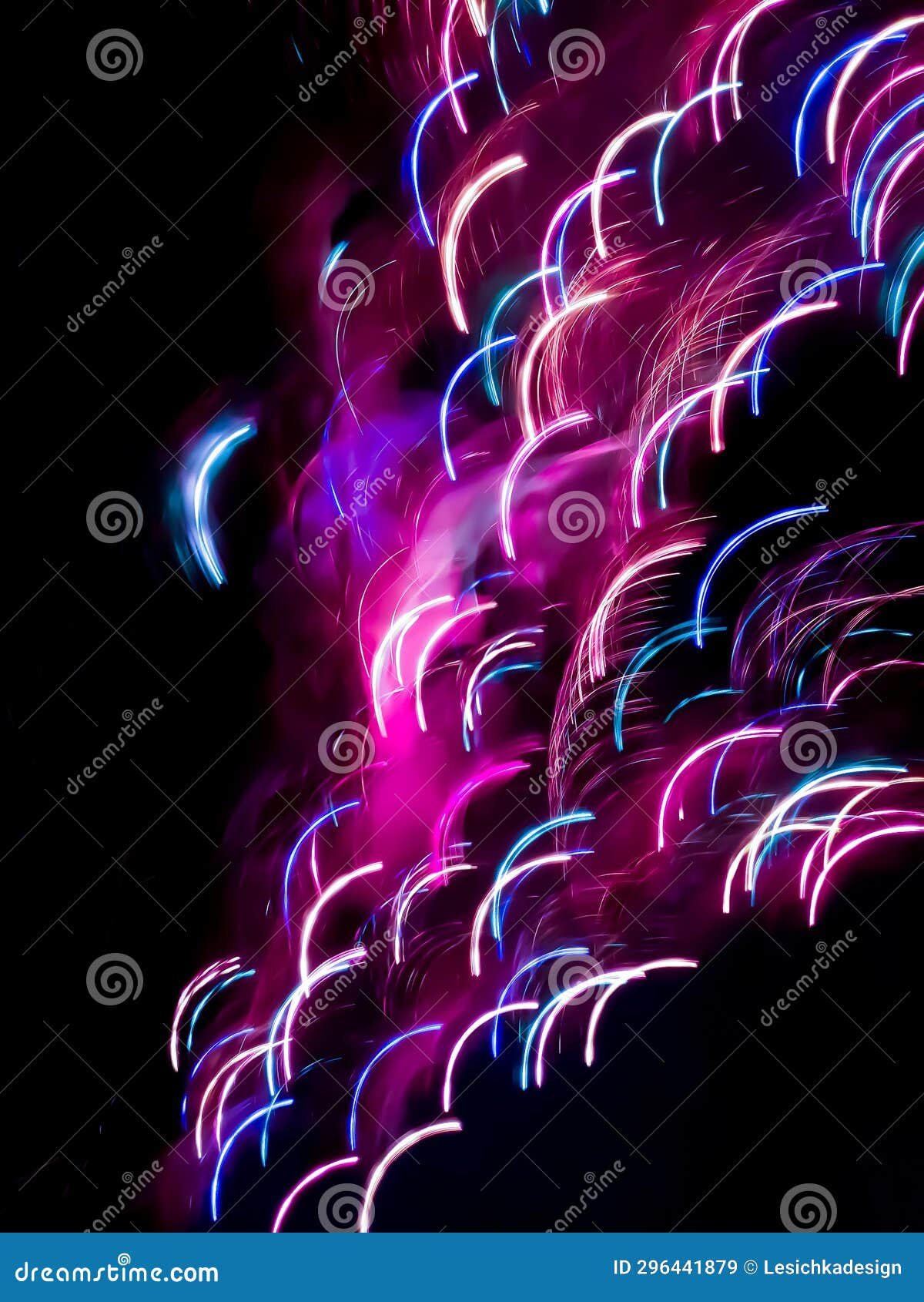Moving Stream of Sparks. Light Painting Effects Stock Image - Image of ...