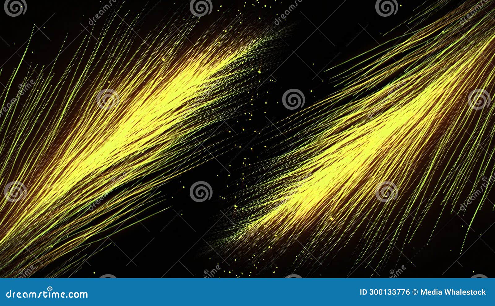 Moving Streams of Energy Lines on Black Background. Motion. Parallel ...