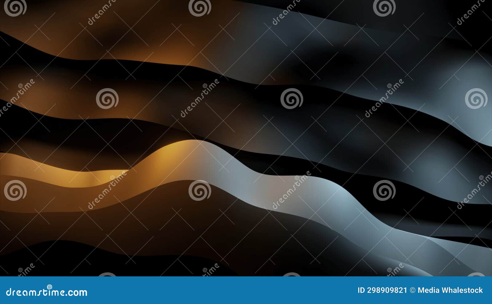 Moving Stripes with Reflection on Black Background. Design Stock ...