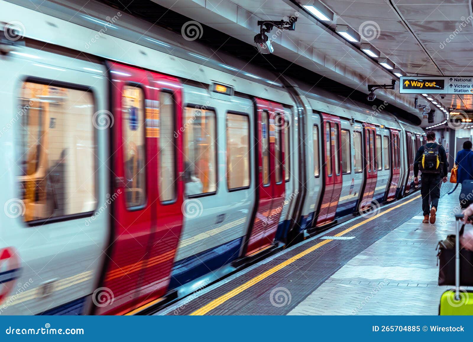 Subway train in London editorial image. Image of people - 265704885