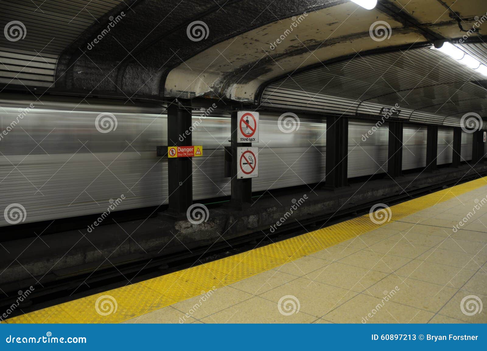 Moving Subway Train stock image. Image of passengers - 60897213