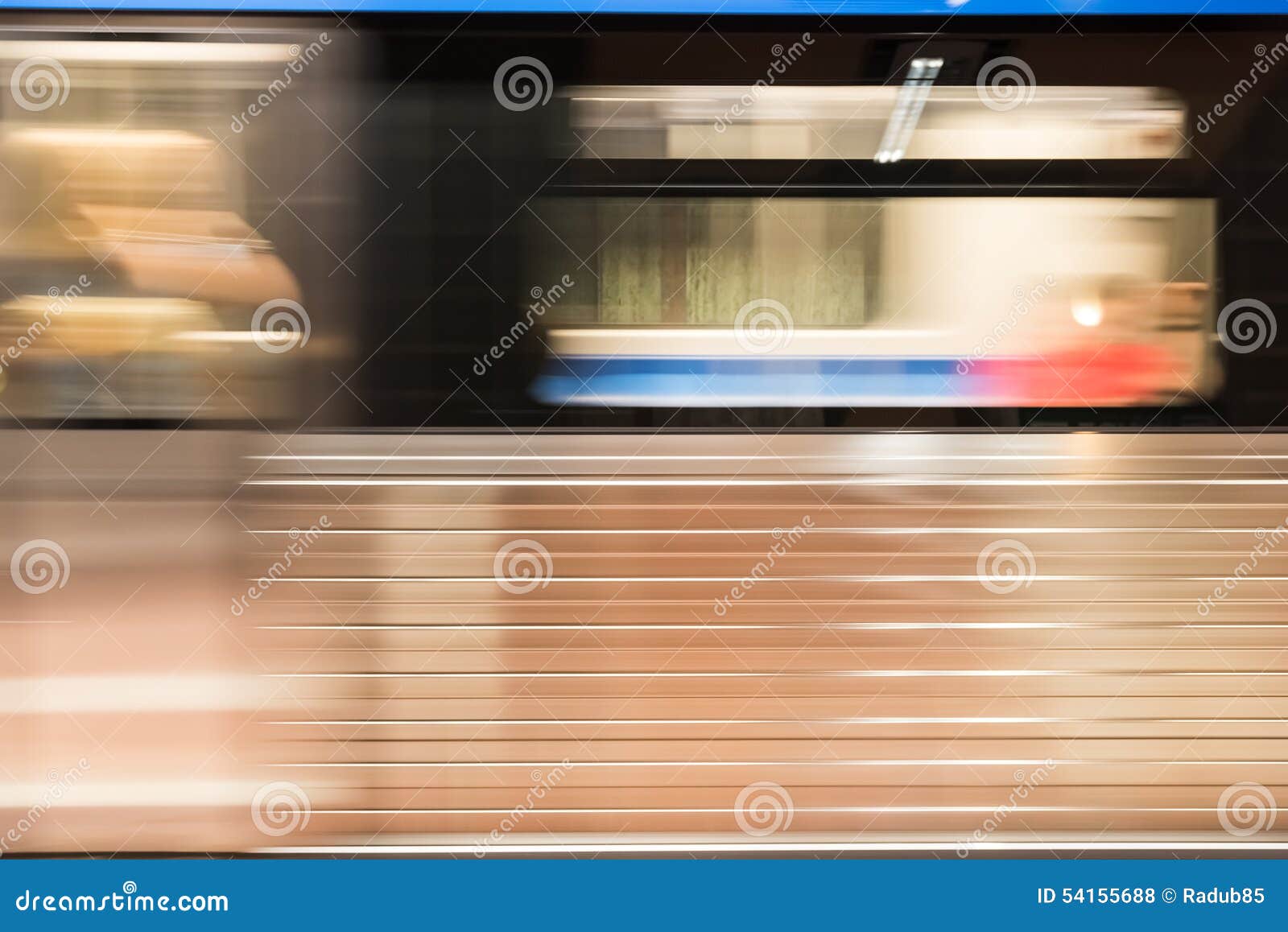 Moving Subway Train stock photo. Image of motion, modern - 54155688