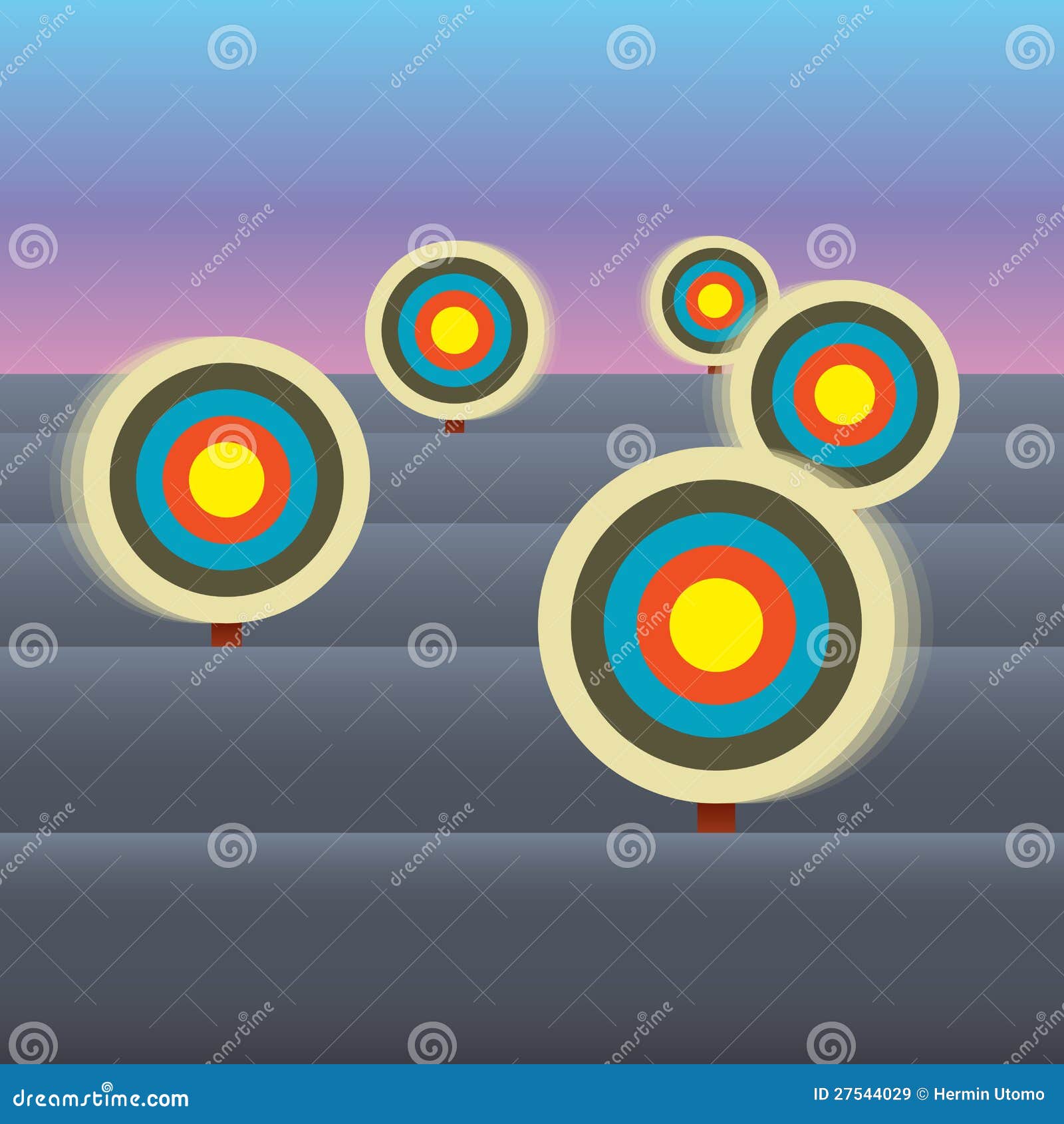 Moving Targets stock vector. Illustration of action, mark - 27544029
