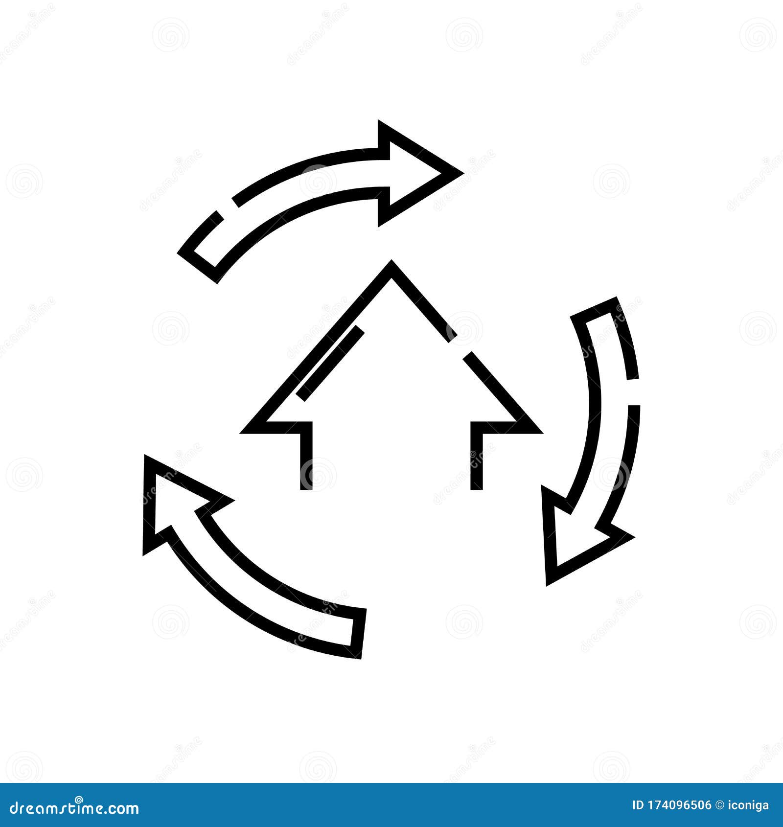 Moving Task Line Icon, Concept Sign, Outline Vector Illustration ...