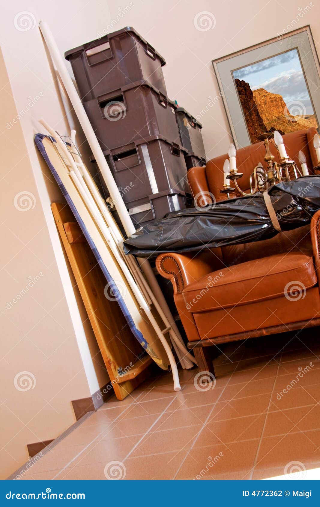 Moving in to new home stock photo. Image of case, unpacking - 4772362