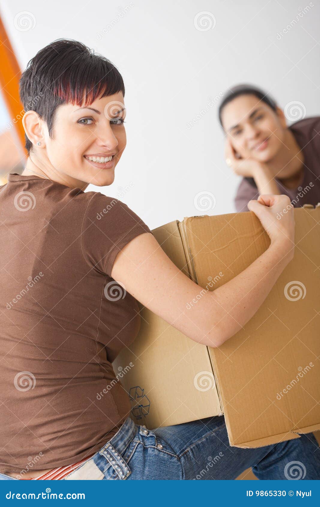 Moving to new home stock photo. Image of carrying, happiness - 9865330