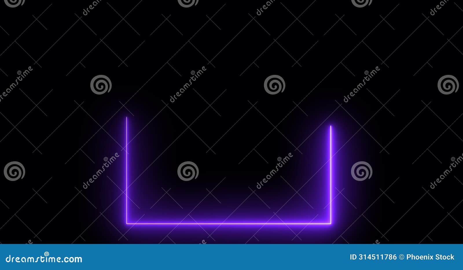 Moving Tracing Square Frame Border Neon Stripes Dark Bg. Stock ...