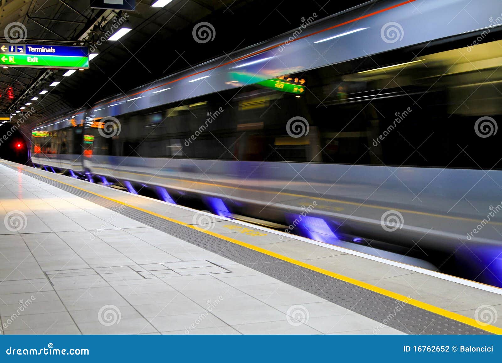 Moving train stock photo. Image of train, metro, subway - 16762652
