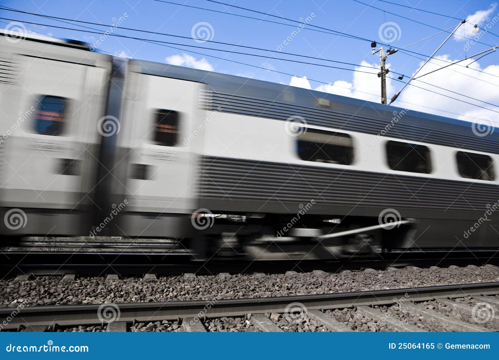 Moving Train stock image. Image of blue, track, railway - 25064165