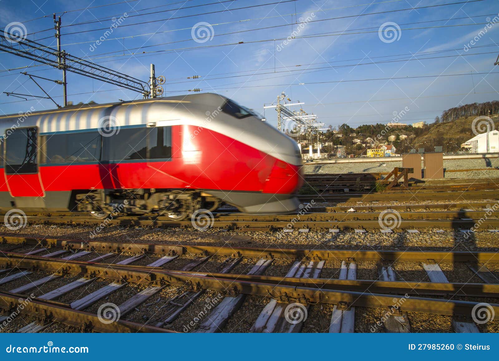 Moving train stock photo. Image of carriage, movement - 27985260