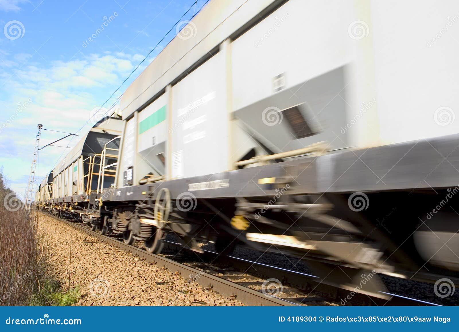 Moving train stock photo. Image of perspective, railway - 4189304