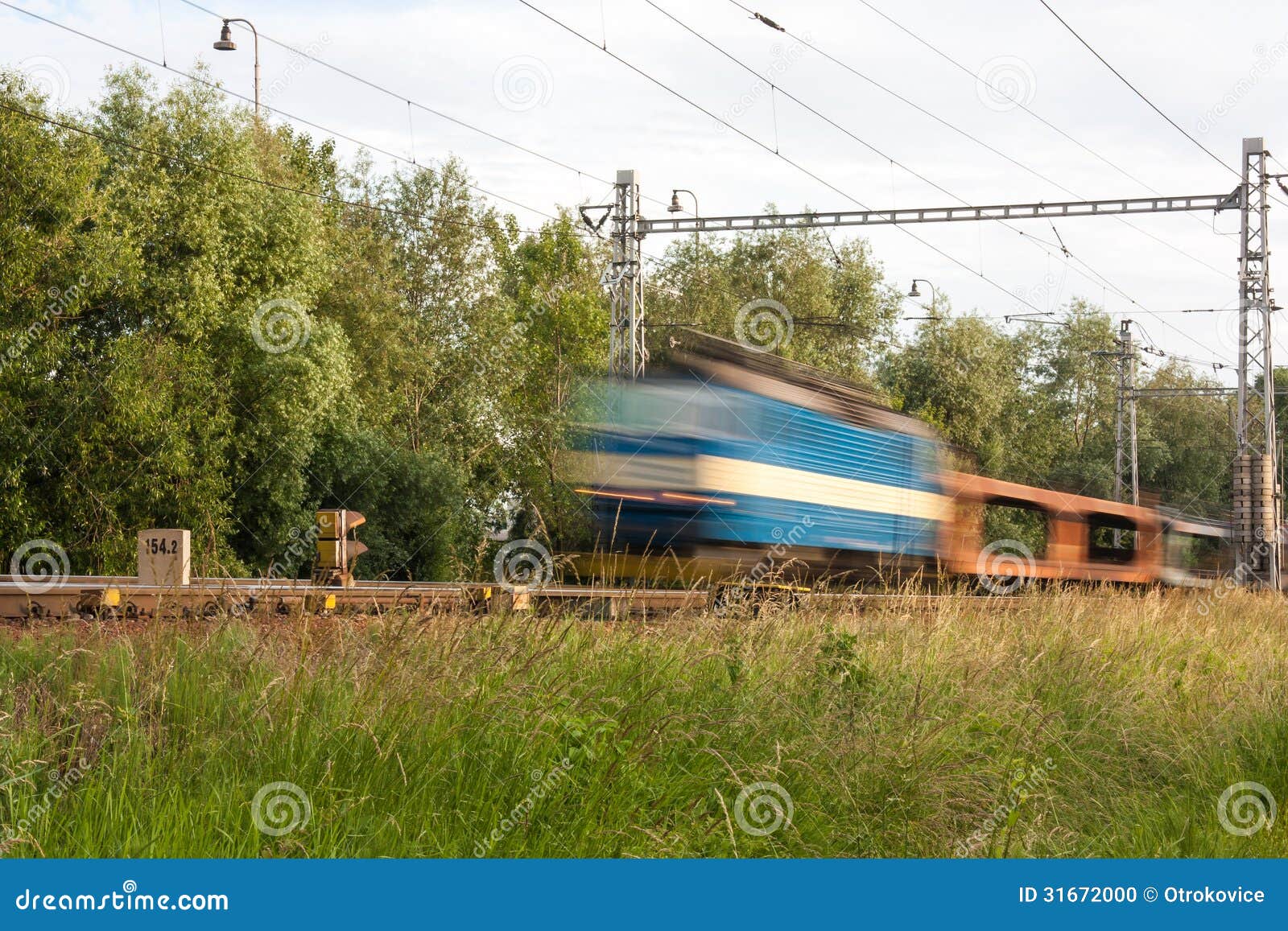 Moving train stock photo. Image of technology, suburban - 31672000