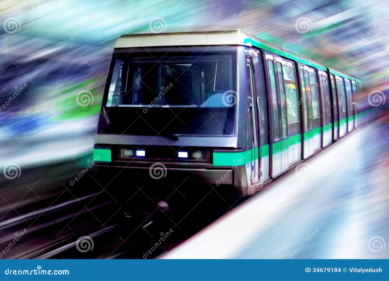 Moving train stock photo. Image of metro, light, interior - 34679184