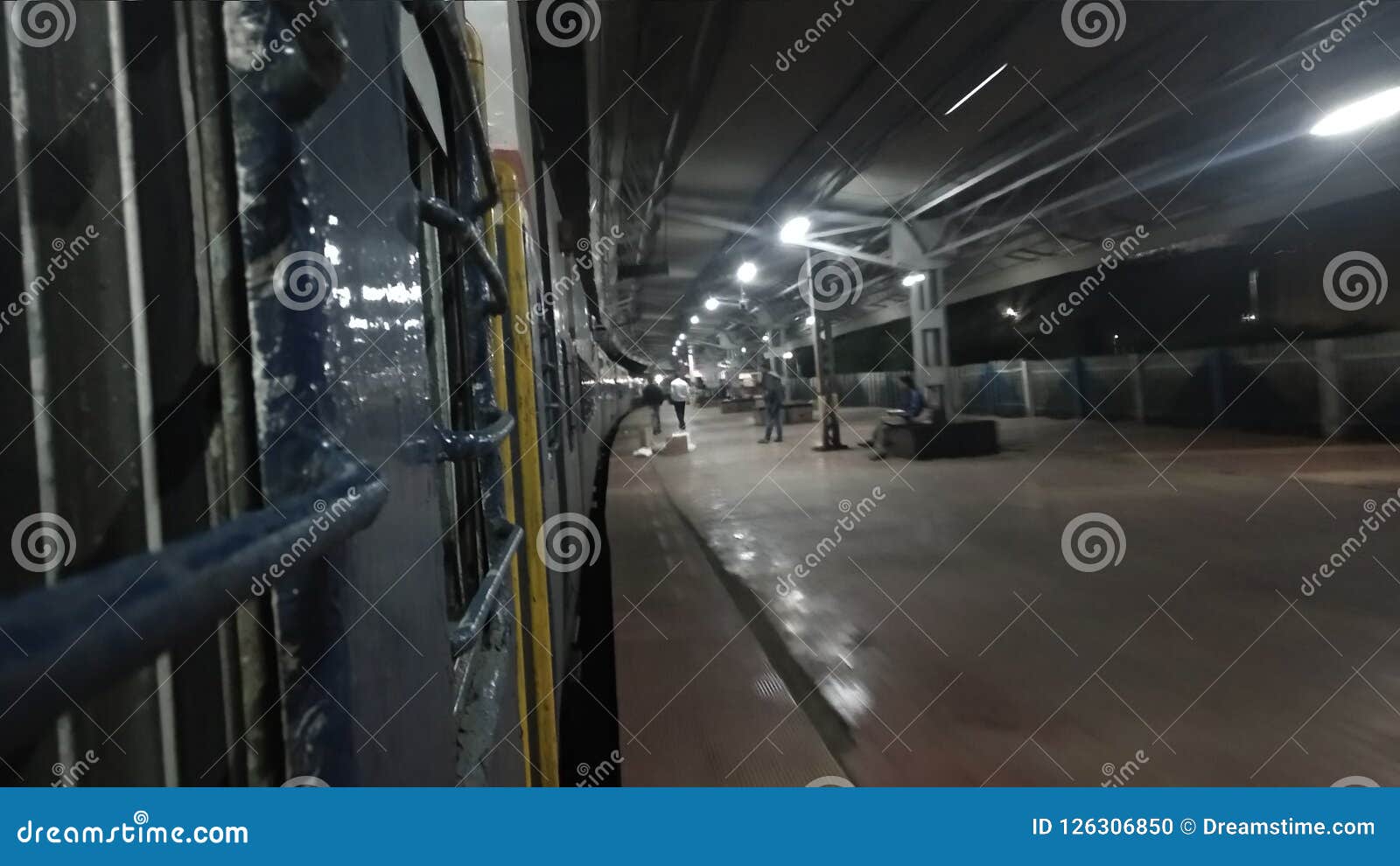 Moving View from a Train Moving Stock Photo - Image of view, station ...