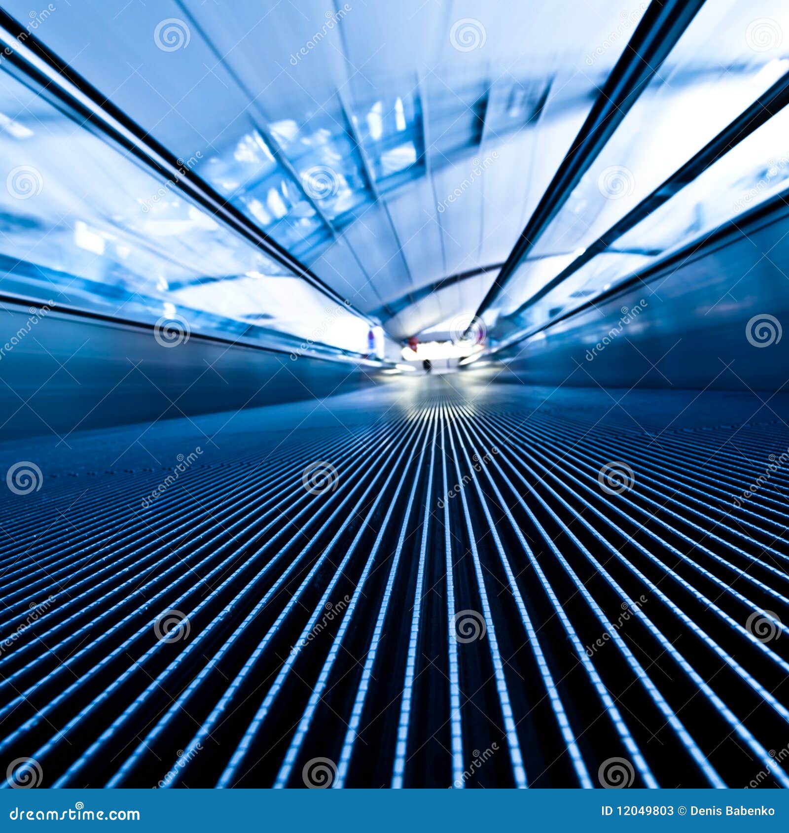 Moving Travelator in Office Hall Stock Image - Image of move, escalator ...