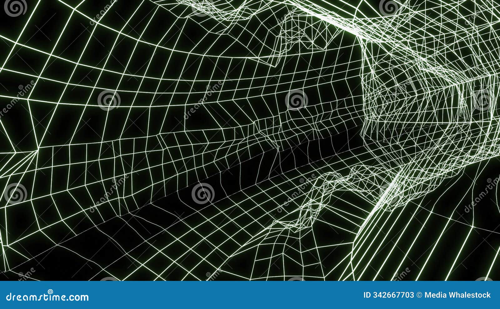 Moving Tunnel with Matrix Grid. Design. Movement in Mesh Tunnel with ...