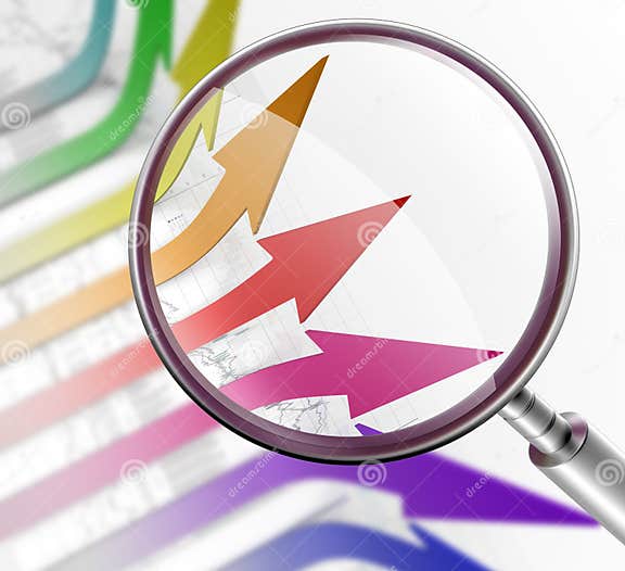 Moving up arrow stock illustration. Illustration of develop - 17986284