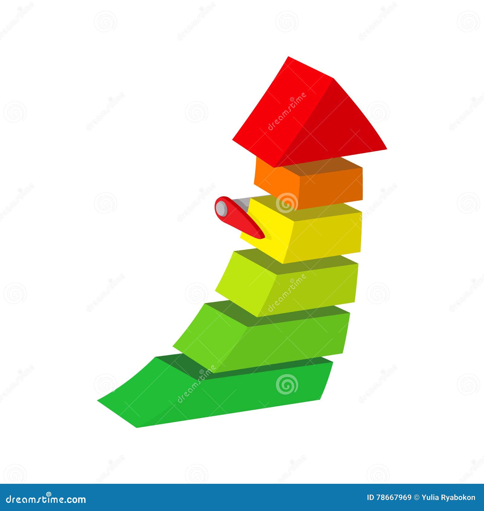 Moving Up Speed Arrow Icon, Cartoon Style Stock Vector - Illustration ...