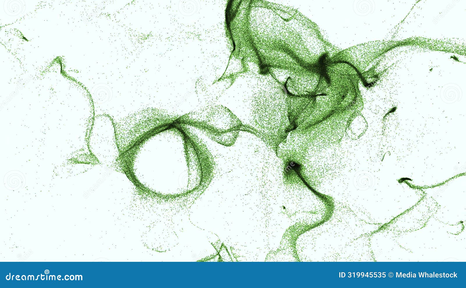 Moving Vortex Flow of Particles in Space. Design. Stream of Particles ...