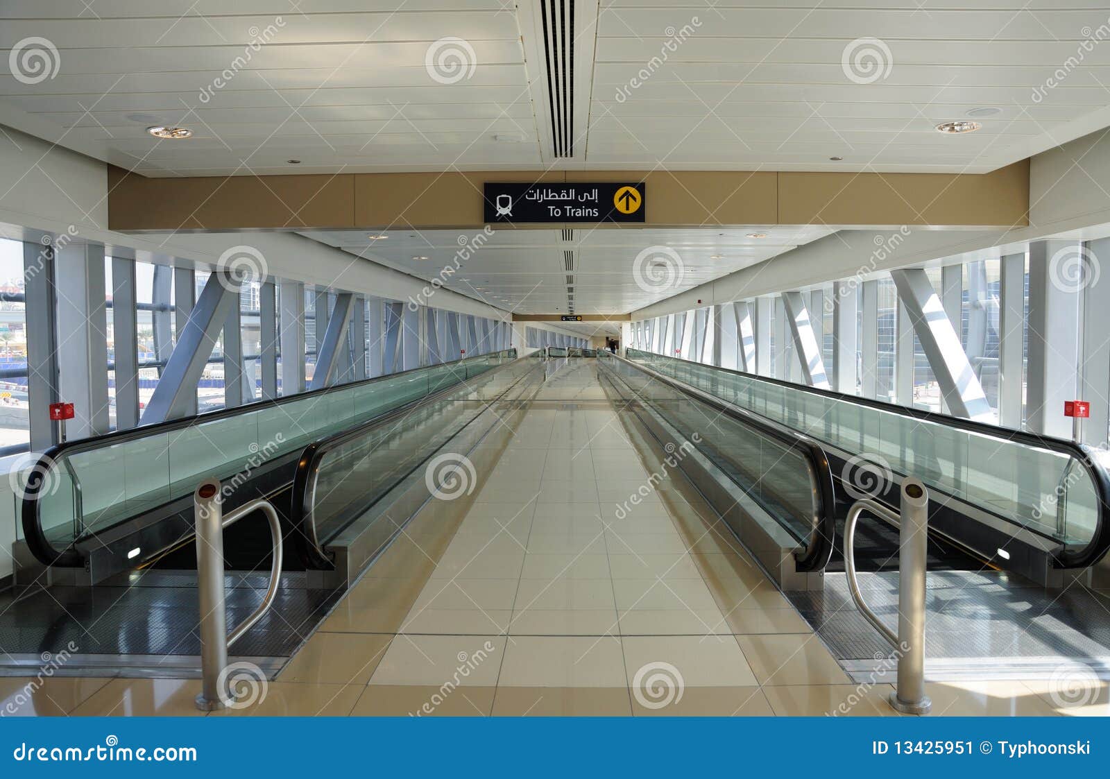 Moving Walkway stock image. Image of design, urban, arabia - 13425951