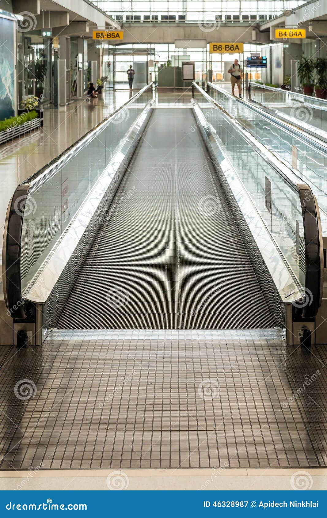 Moving walkway stock image. Image of decorative, footpath - 46328987