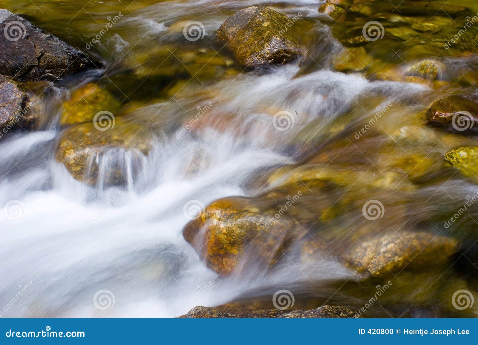 Moving Water Of Two Water Fountains In A Man Made Pond Stock ...