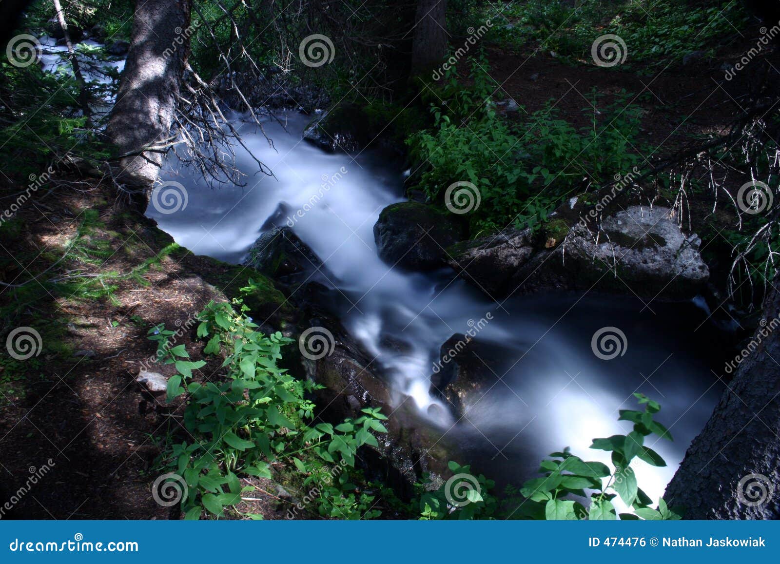 Moving water stock photo. Image of rocks, rushing, creek - 474476