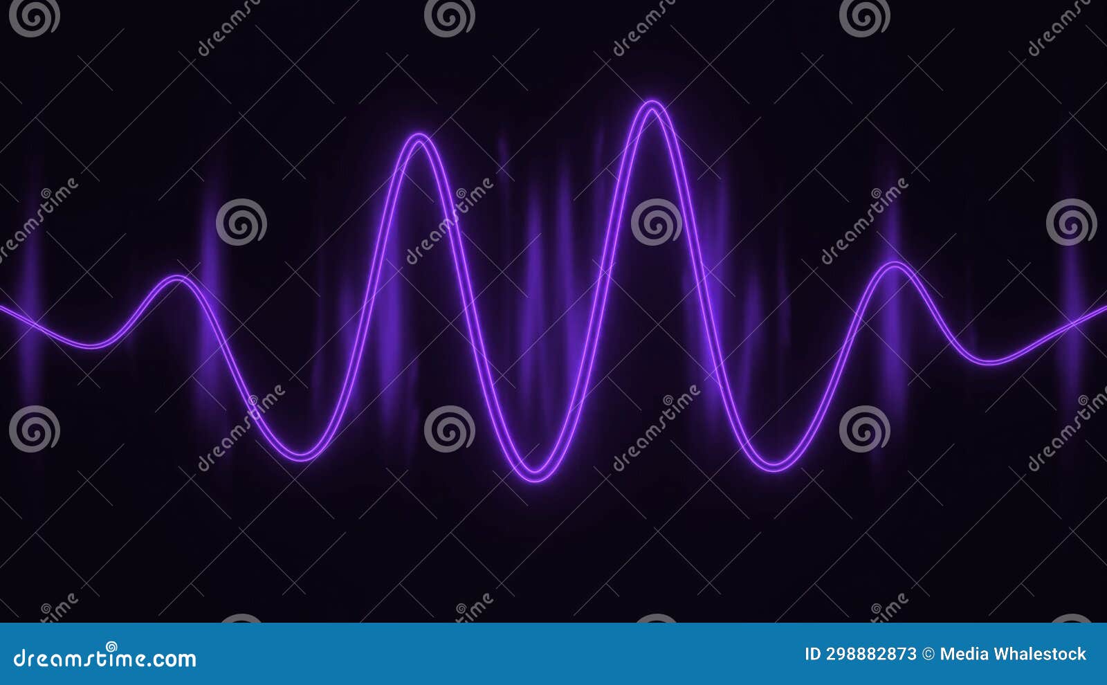 Moving Wave Neon Line on Black Background. Design. Neon Equalizer Line ...
