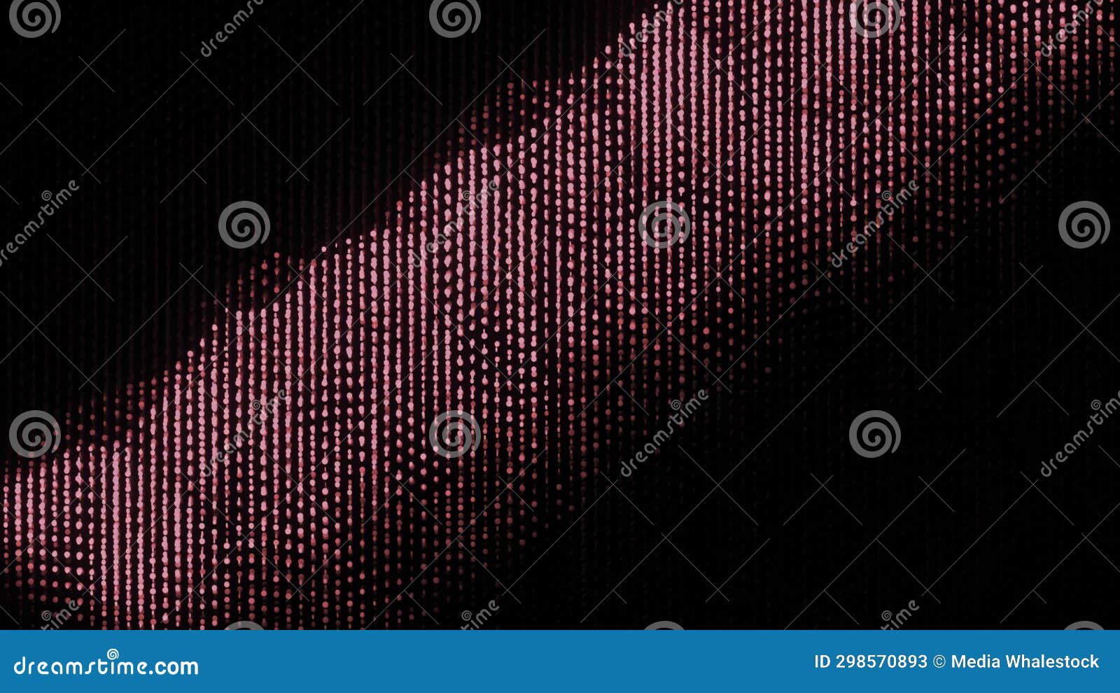 Moving Waves of Glowing Dots on Black Background. Design. Bright ...