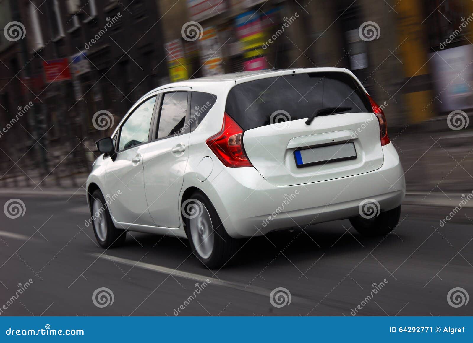 Moving white car stock image. Image of move, drive, summer - 64292771