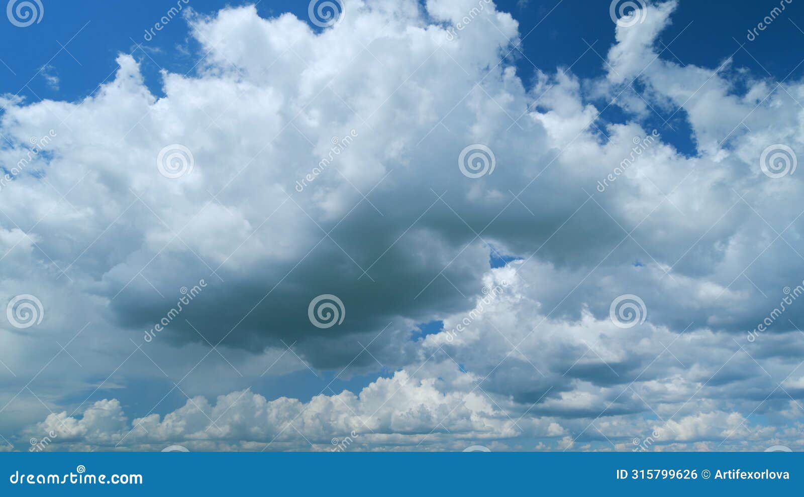 Moving White Cloud. Dramatic Sky. Rain Cloudscape Formation in the Blue Sky. Time Lapse. Stock ...
