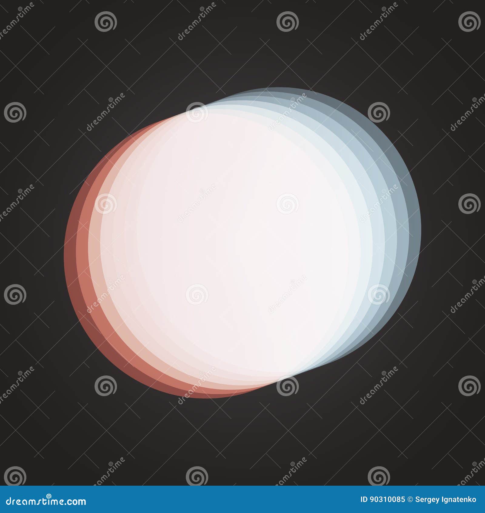 Moving White Glowing Circle on Black Background. Vector Stock Vector ...