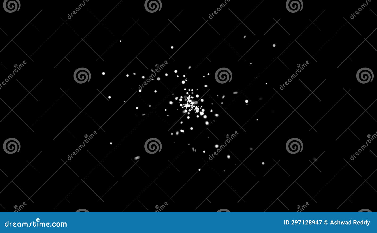 Moving White Particles Motion Graphics with Night Background Stock ...