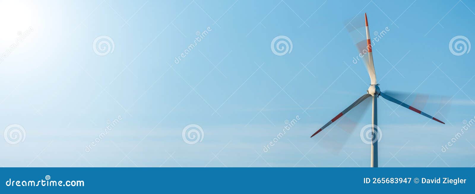 Moving wind turbine stock image. Image of turning, motion - 265683947