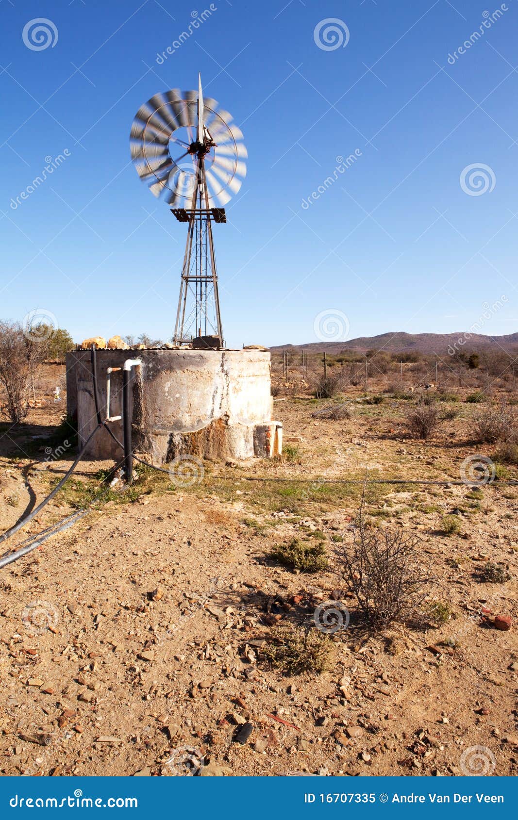 Moving Windpump Next To Dam in Karoo Stock Image - Image of climate ...