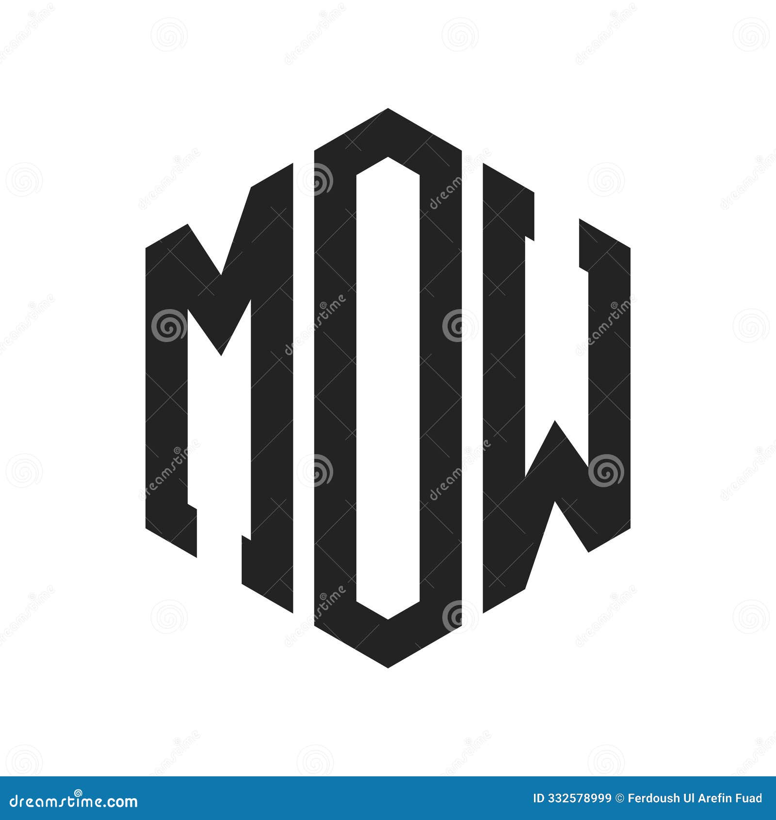MOW Logo Design. Initial Letter MOW Monogram Logo Using Hexagon Shape ...