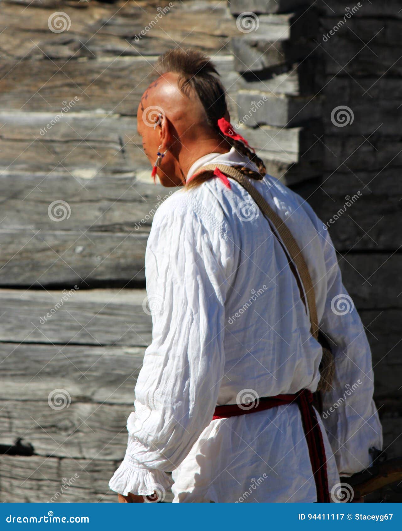 Mowhawk Indian Scout - Reenactment Editorial Photography - Image of ...