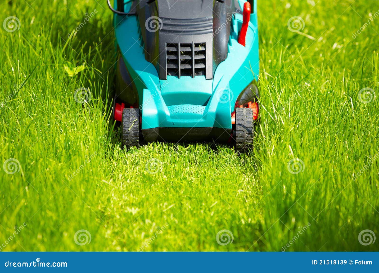 Mowing the lawn stock image. Image of activity, mowing - 21518139