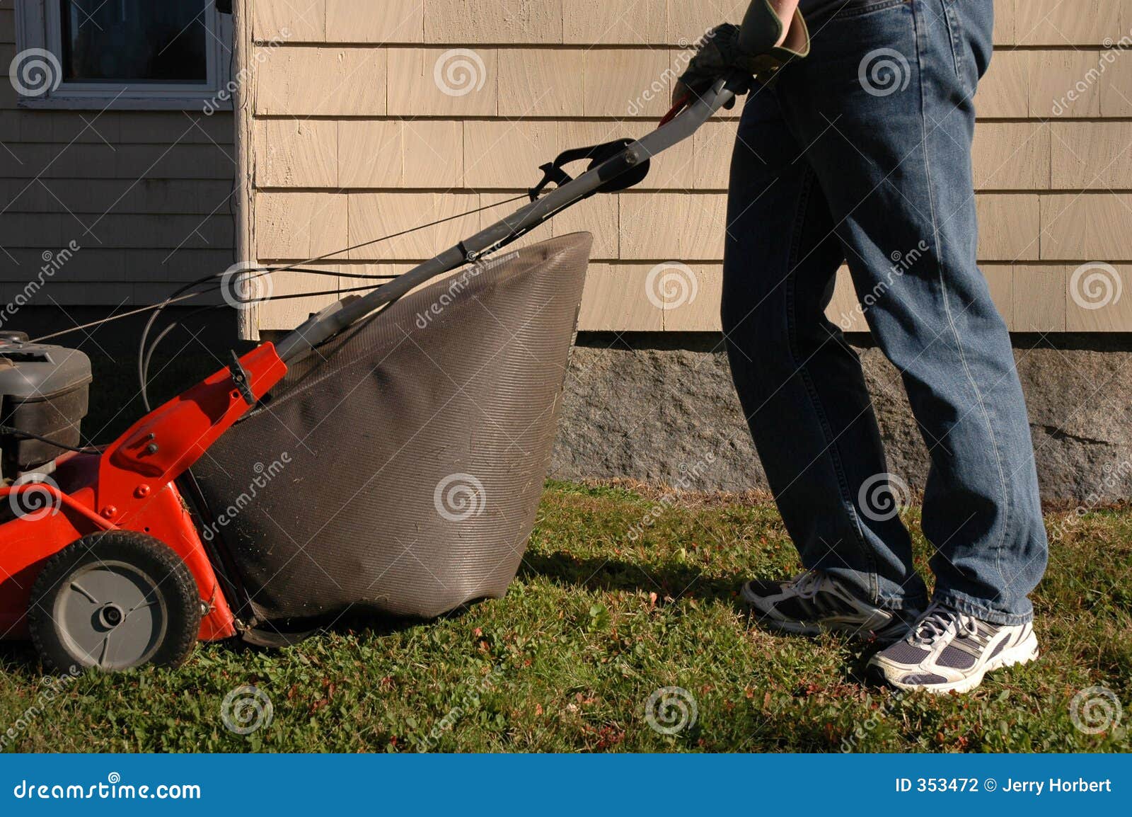 Mowing Lawn stock photo. Image of residential, ownership - 353472