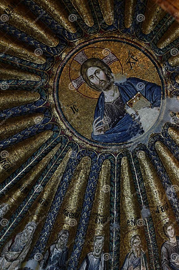 Mozaïek in kerk Chora stock afbeelding. Image of istanboel - 29349857