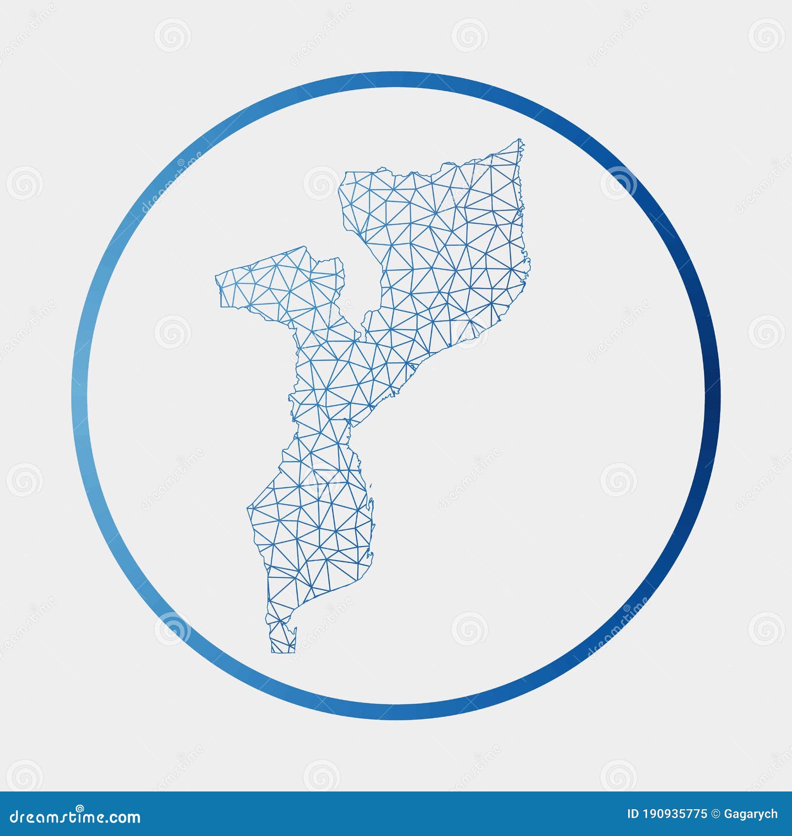 Mozambique Map Icon Black Line Art Vector Logo | CartoonDealer.com ...