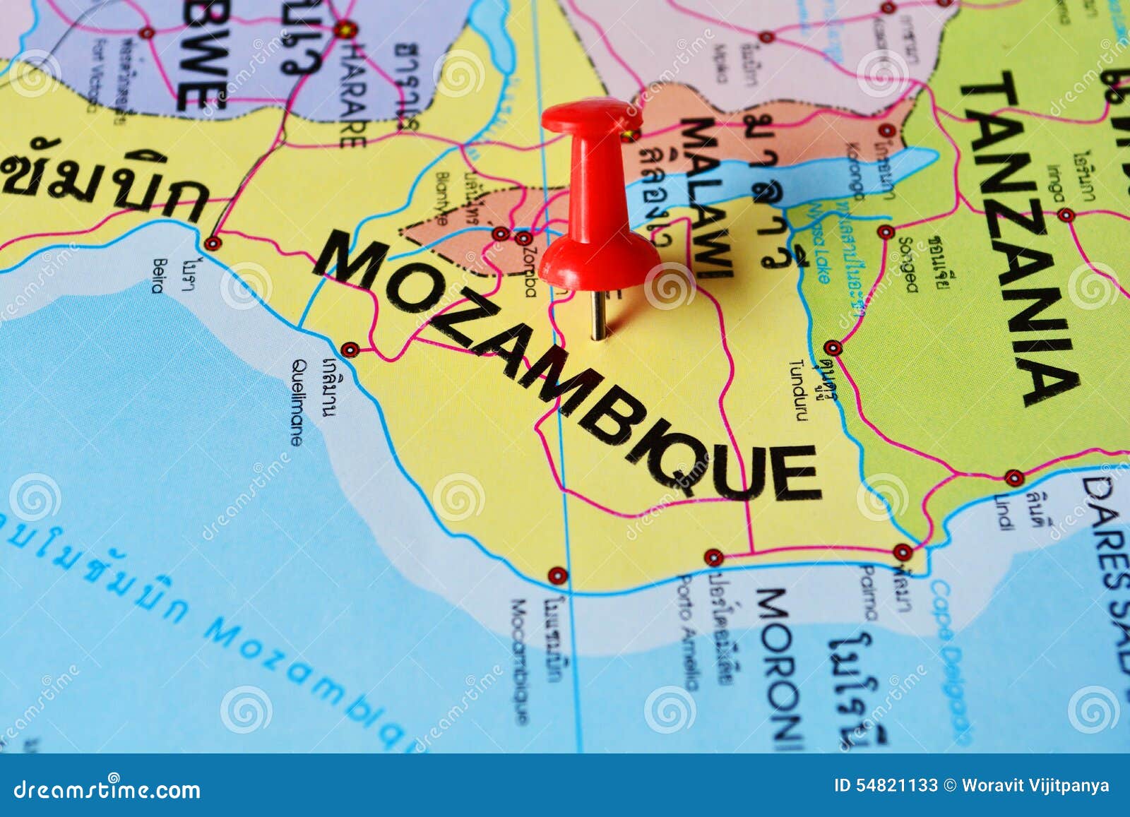 Mozambique Road Map Stock Photos - Free & Royalty-Free Stock Photos ...