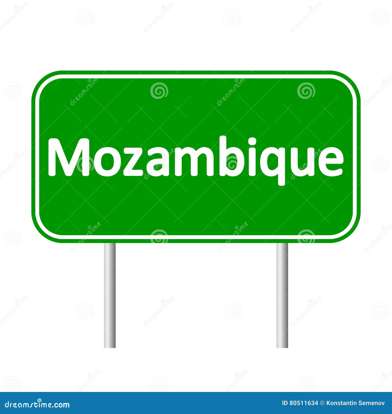 Mozambique road sign. stock illustration. Illustration of vacation ...