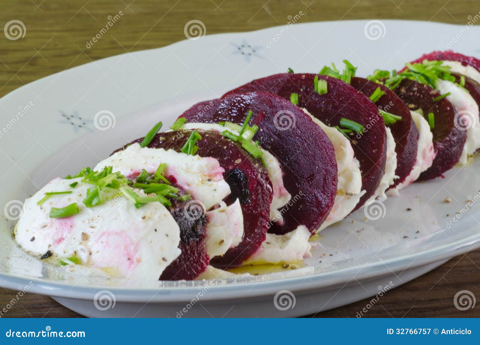 Mozzarella and Beetroot Salad Stock Image - Image of healthy ...