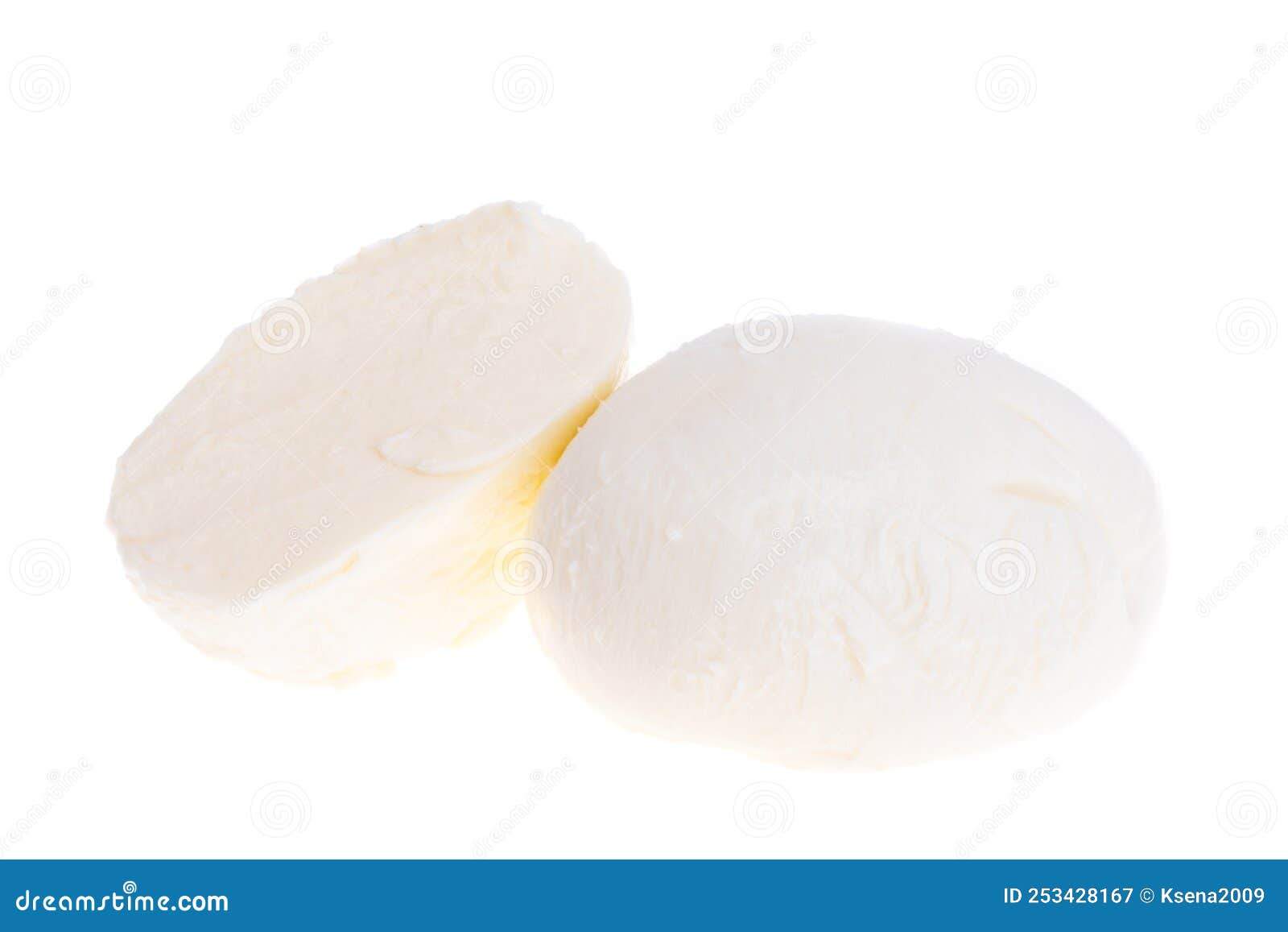 Mozzarella cheese isolated stock image. Image of sliced - 253428167