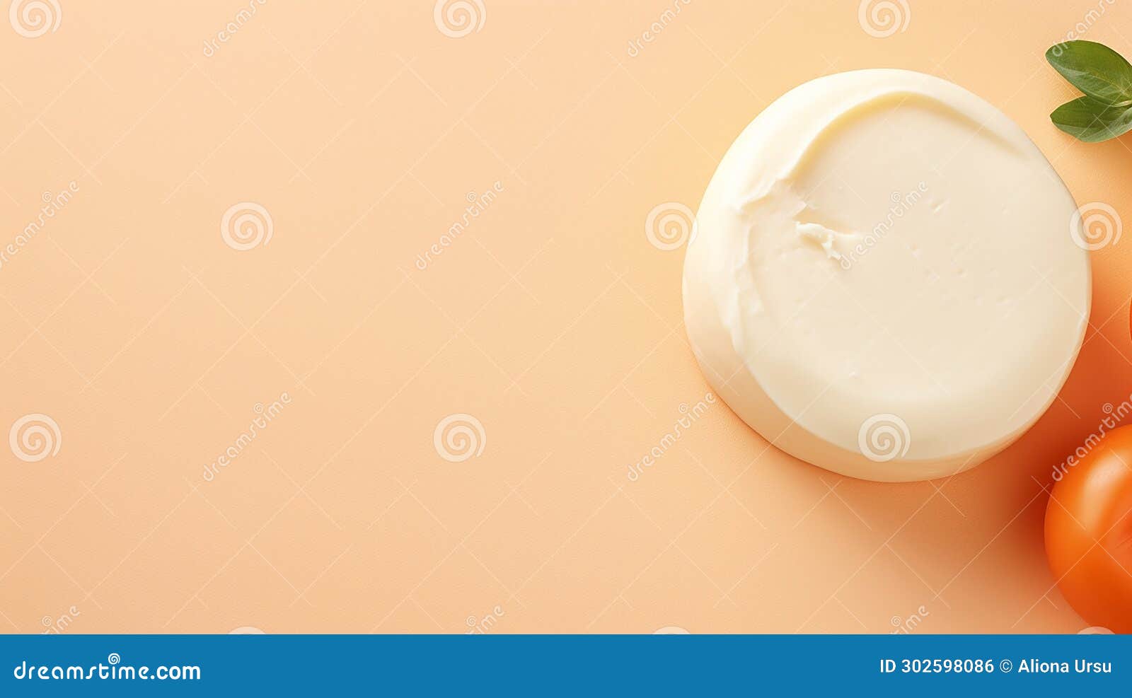 Mozzarella Cheese on Plain Background Stock Illustration - Illustration ...
