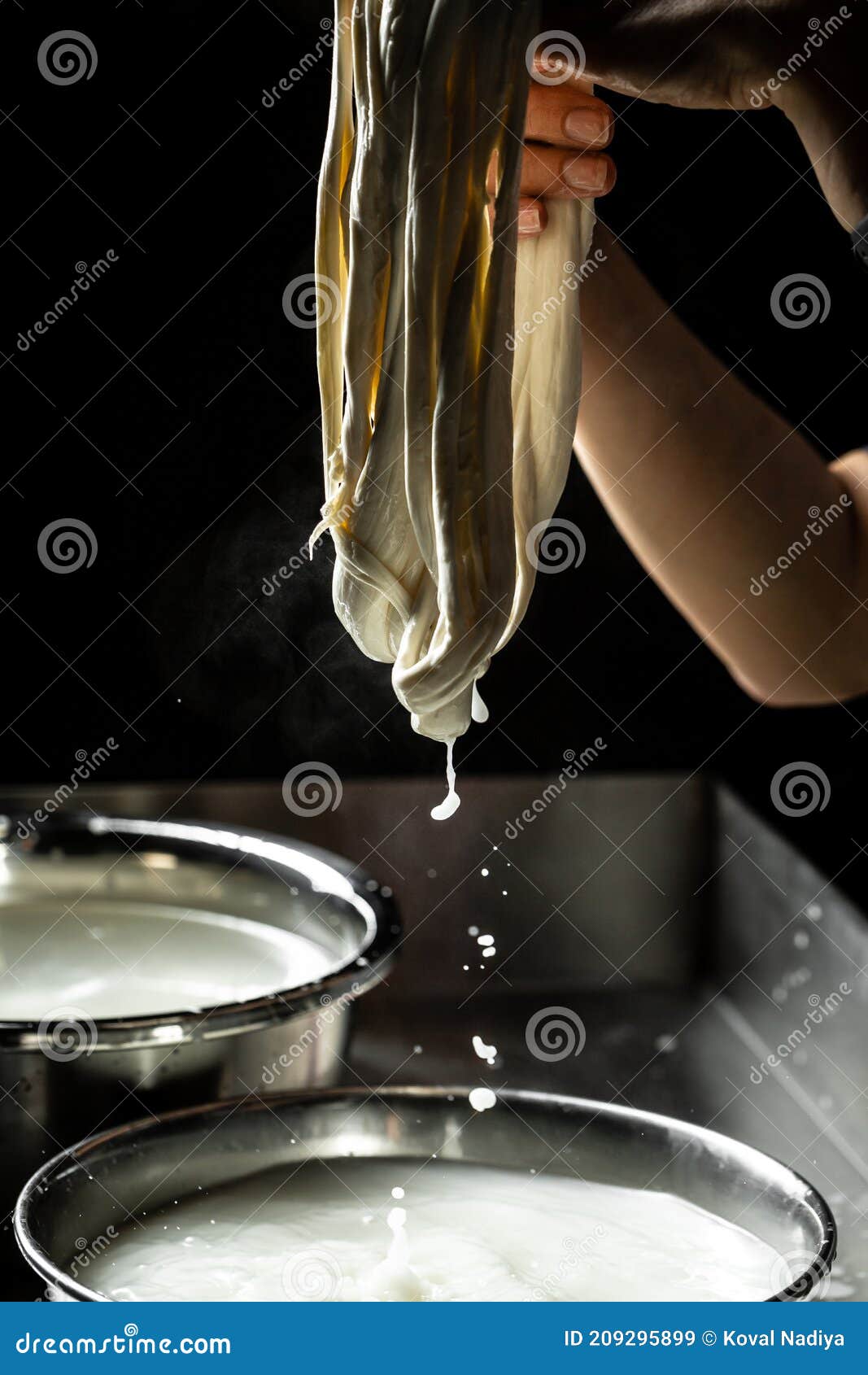 Mozzarella Cheese, Production Process of Mozzarella Cheese with Fresh ...